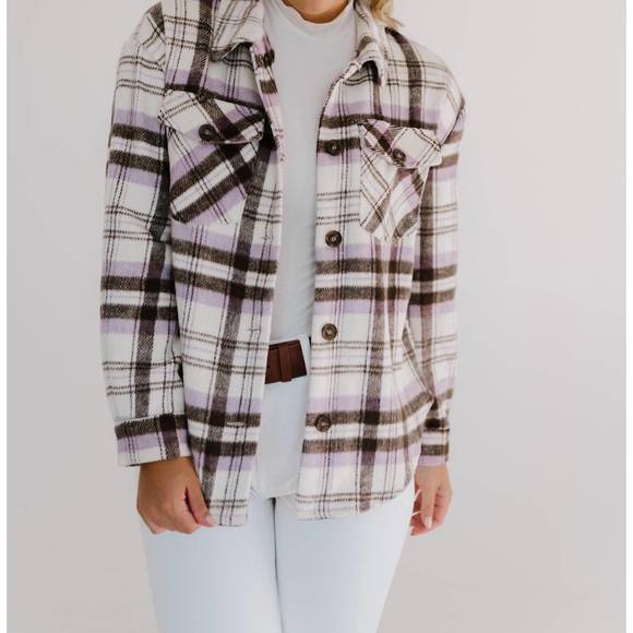 Love Tree | Jackets & Coats | New Love Tree Must Have Plaid Shacket In ...